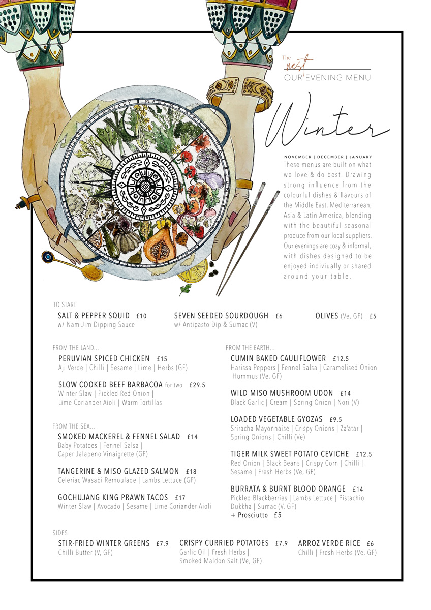 The Nest Café & Bar - Daily Changing Menus with Seasonal Ingredients